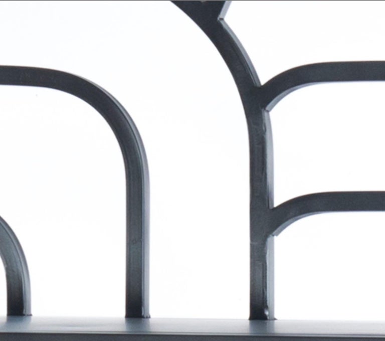 One Pair of Art Deco Style Hand Wrought Iron Bookcases, Nice Natural ...