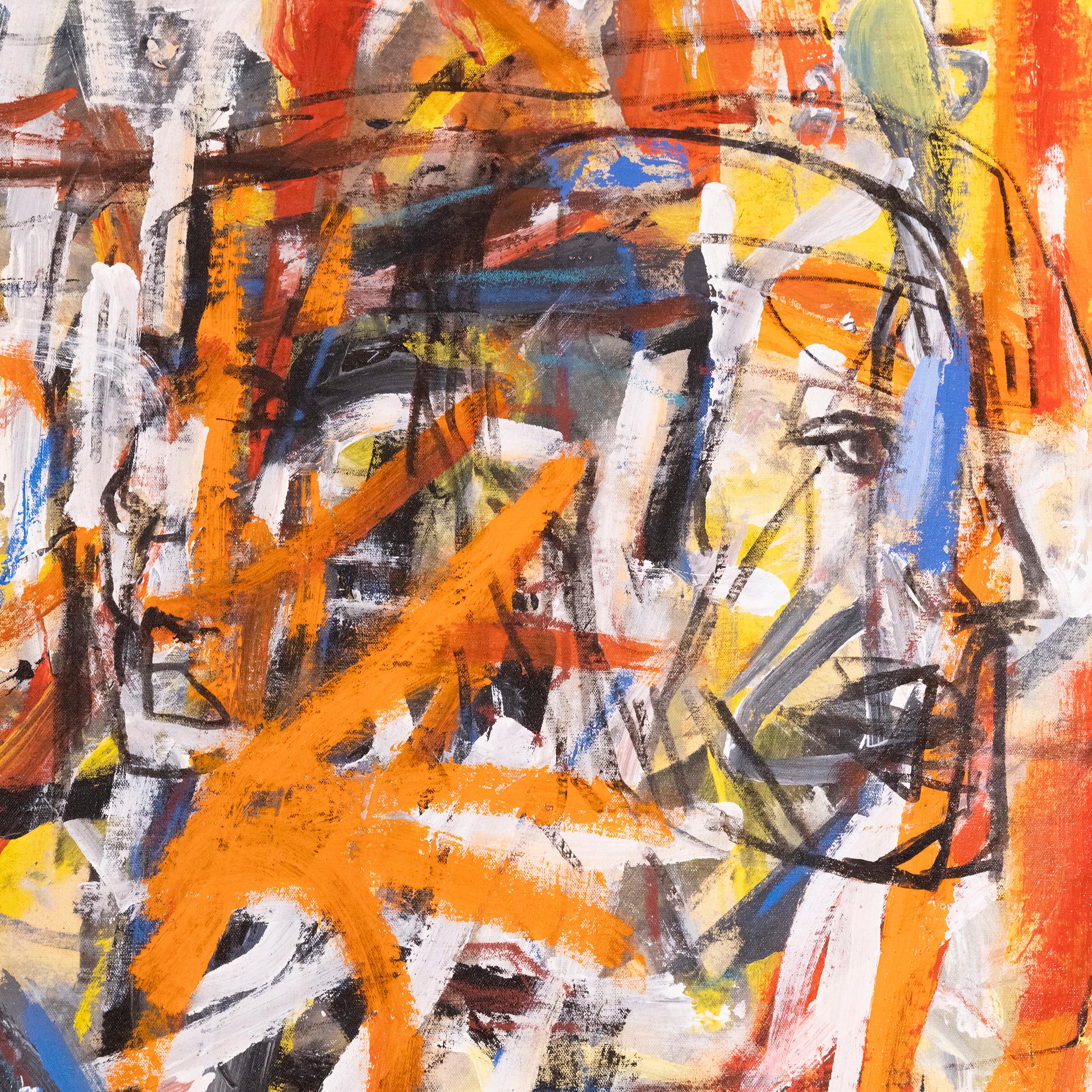 "One Place" Abstract Painting on Canvas by Harouna Ouedraogo, 2022 For ...