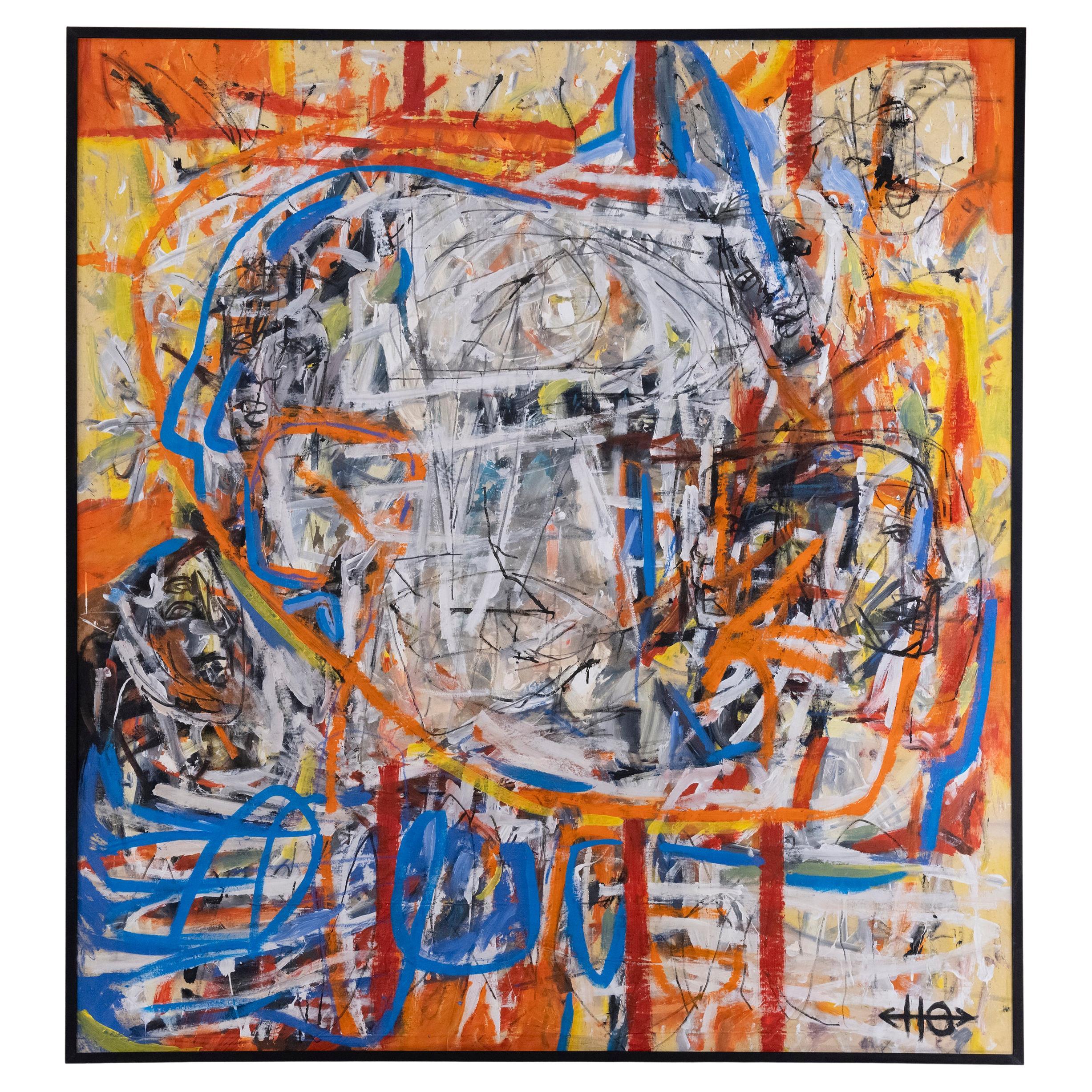 "One Place" Abstract Painting on Canvas by Harouna Ouedraogo, 2022 For ...