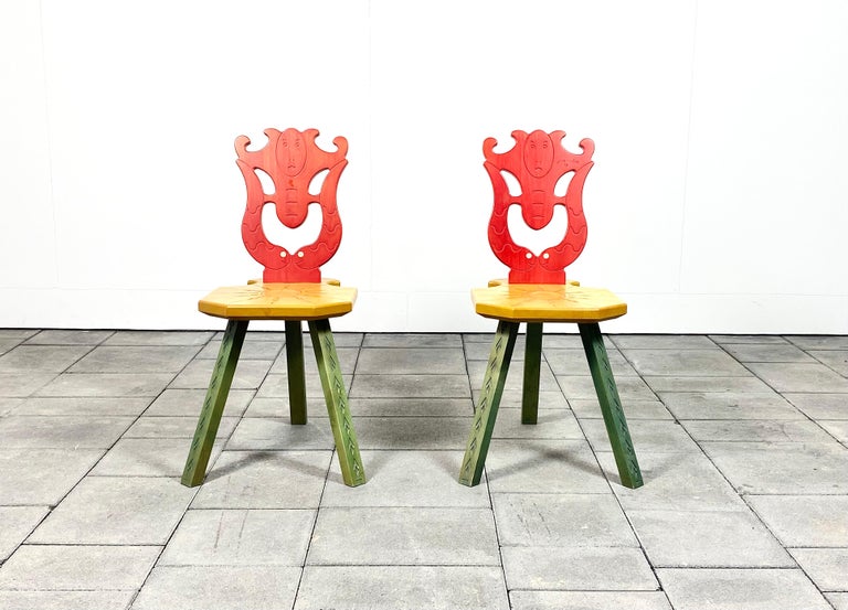 One Postmodern Mastrangelo Museum Chair designed by Alessandro Mendini ...