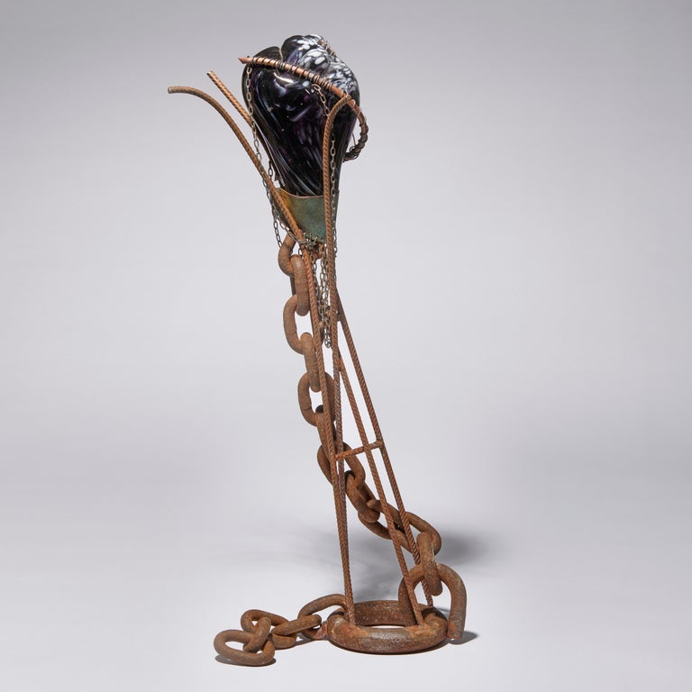 One-Size-Fits-All, A Unique Glass, Steel and Copper Sculpture by Chris ...