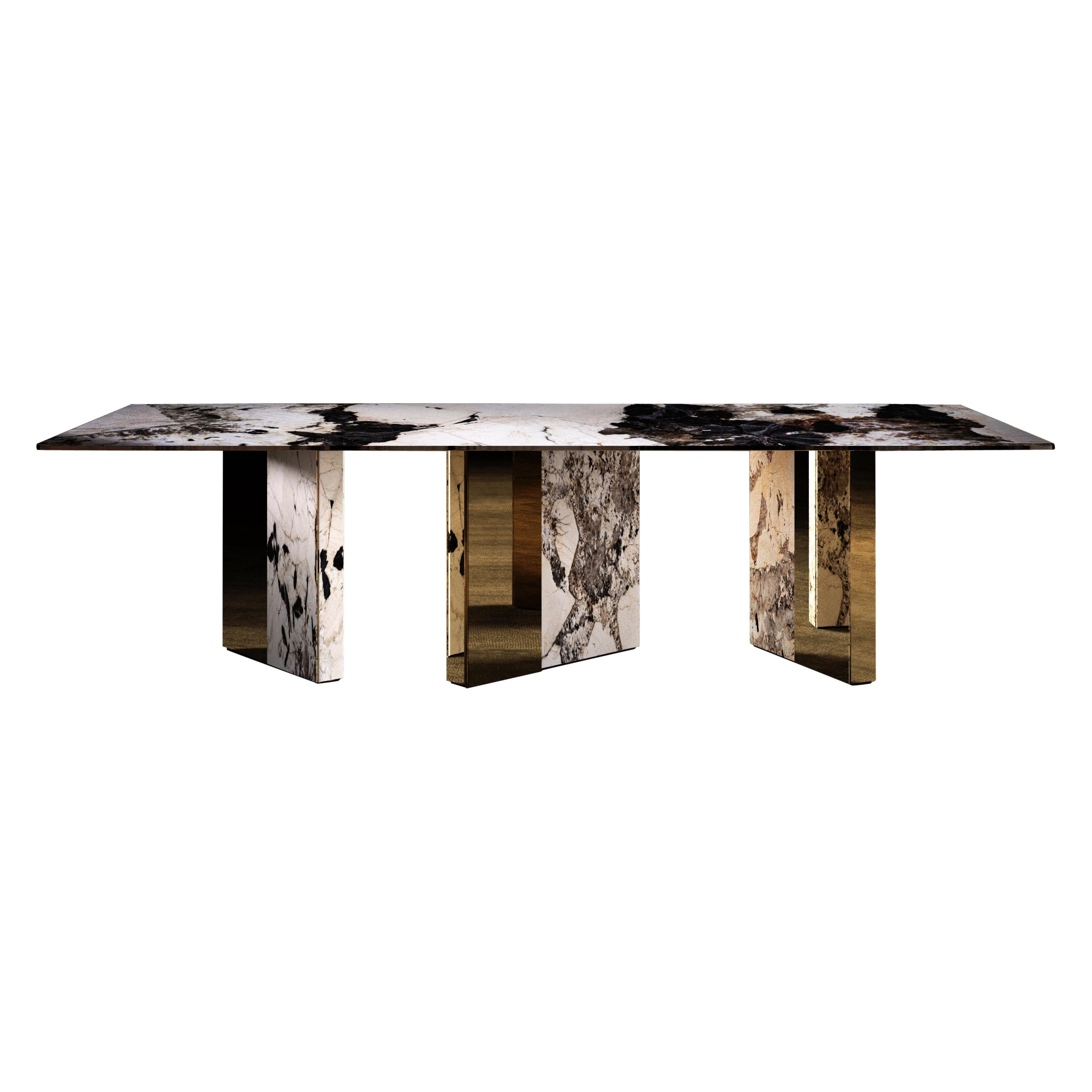 Atomic Dining Table in Smoked Mirror For Sale at 1stDibs