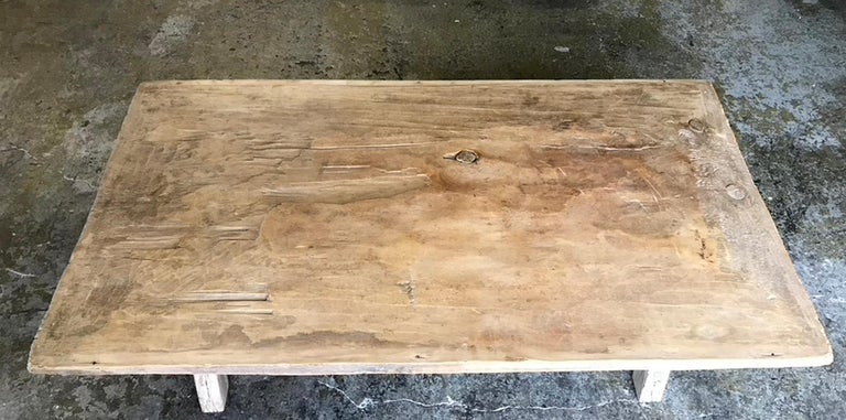 One Wide Antique Board Coffee Table For Sale at 1stDibs