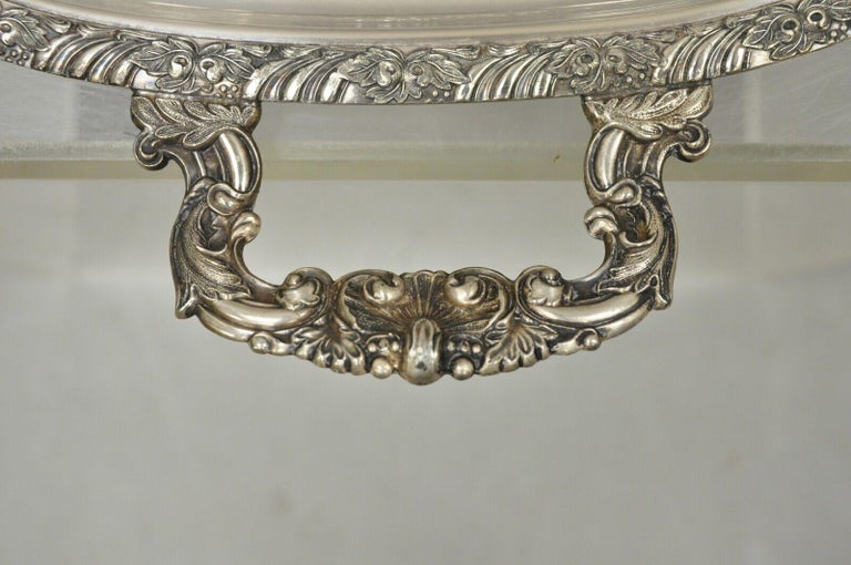 Oneida Community Ltd Henley Floral Decorated 20" Twin Handle Platter ...