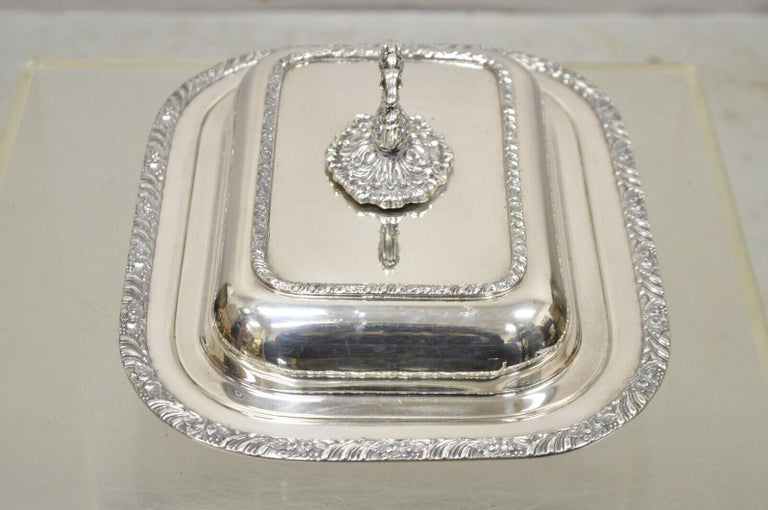 Oneida Henley Community Silver Plated Lidded Serving Dish Platter (plat ...