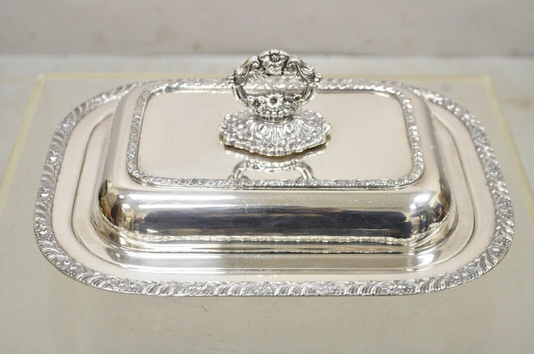 Oneida Henley Community Silver Plated Lidded Serving Dish Platter For ...