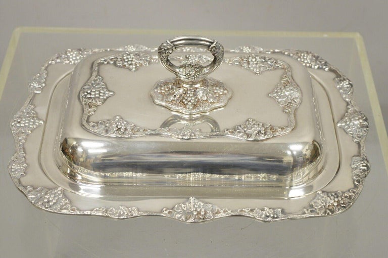 Oneida Silver Plated Grape Vine Regency Style Covered Serving Dish For ...