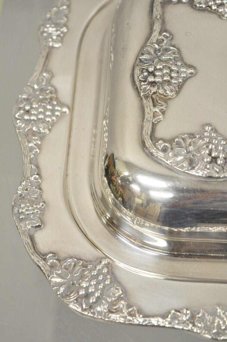 Oneida Silver Plated Grape Vine Regency Style Covered Serving Dish For ...