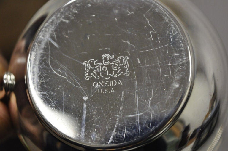 Oneida Silver Plated Punch Bowl Set with 12 Cups and Ladle at 1stDibs