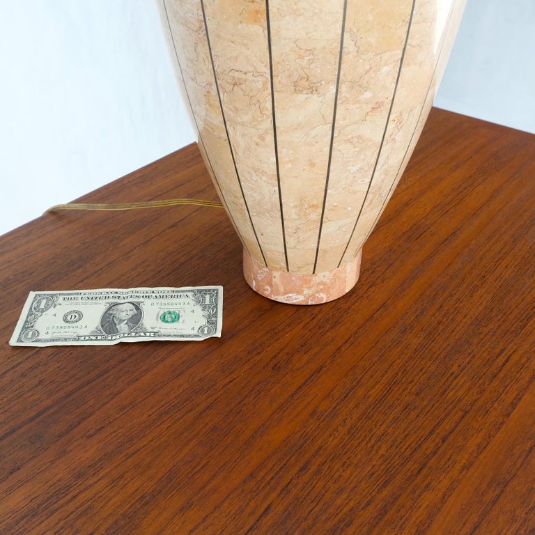 Onion Shape Tessellated Stone Brass Inlay Table Lamp Mint! For Sale at ...