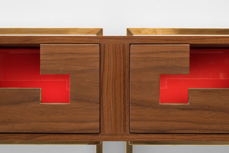 Onorata, Console Table with Drawers Inspired by the Carlo Scarpa's ...