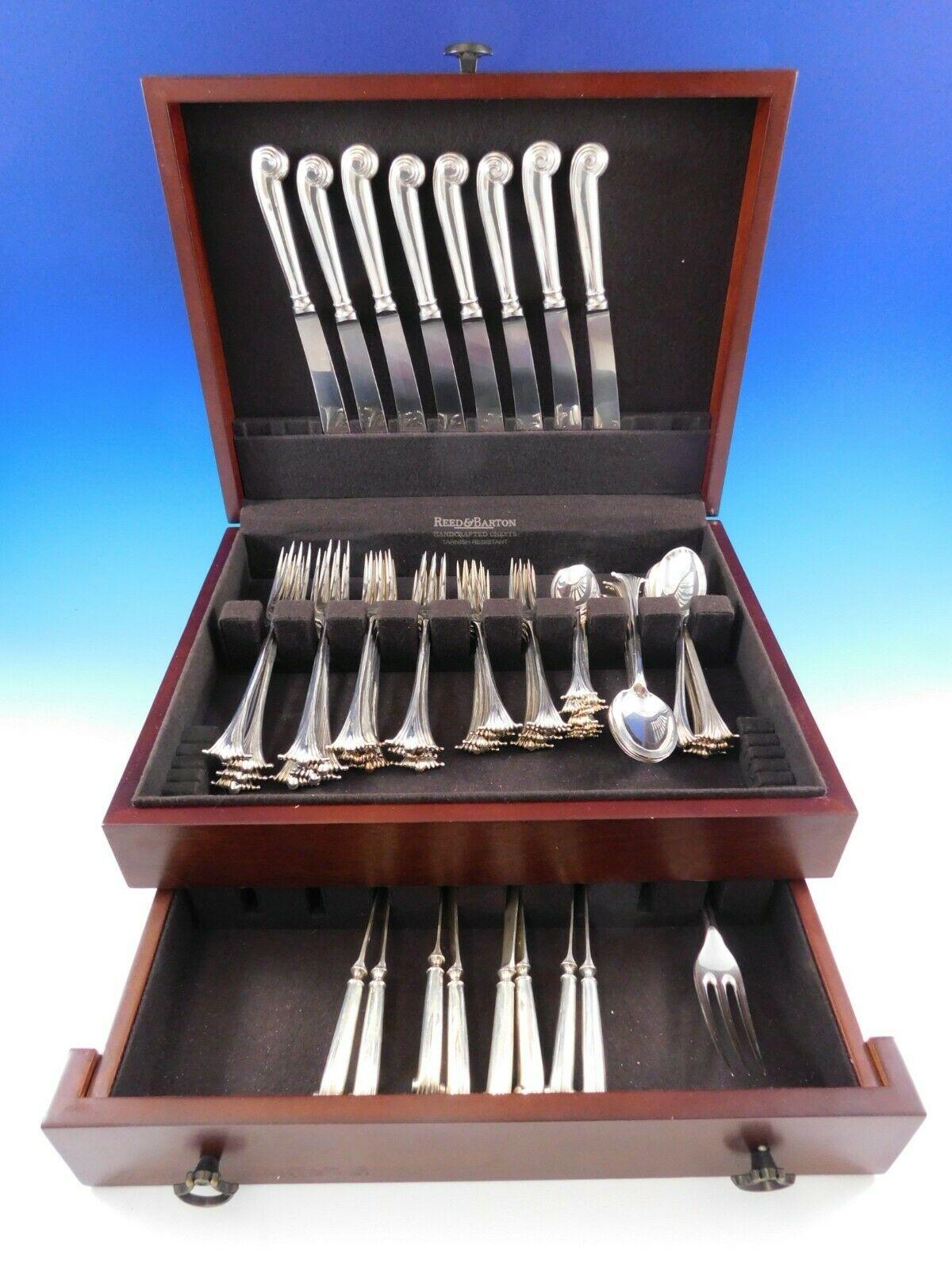 Onslow by James Robinson Sterling Silver Flatware Dinner Service 8 Set ...