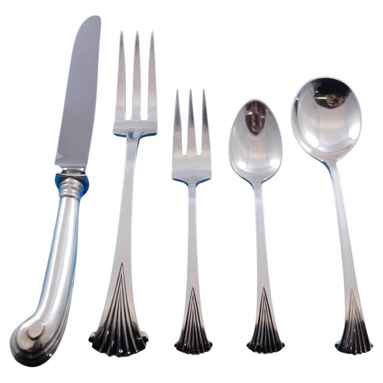 Onslow by Tuttle Sterling Silver Flatware Service for 12 Set 66 Pcs ...