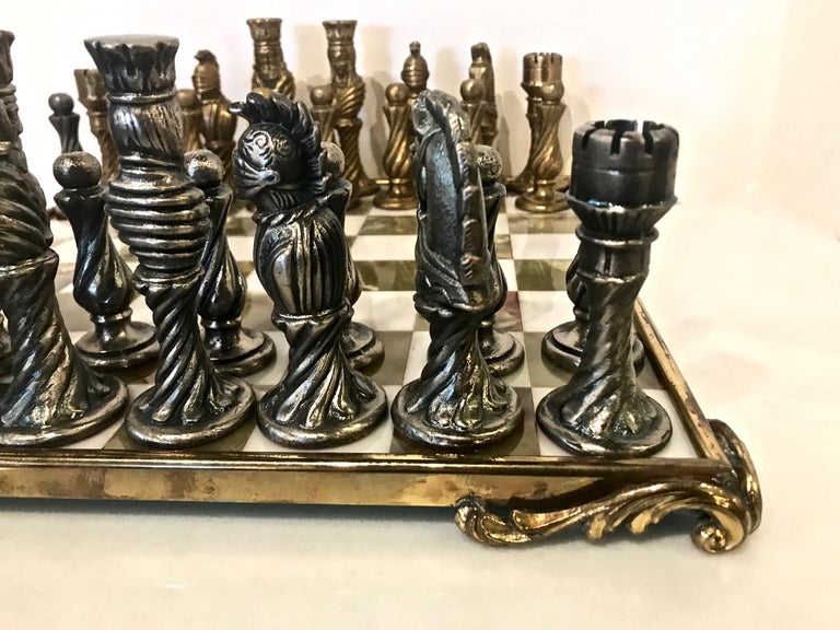 Onyx and Bronze Chess Set at 1stDibs