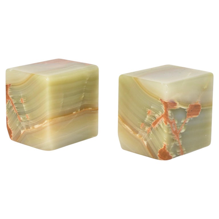 Onyx Cube Bookends For Sale at 1stDibs