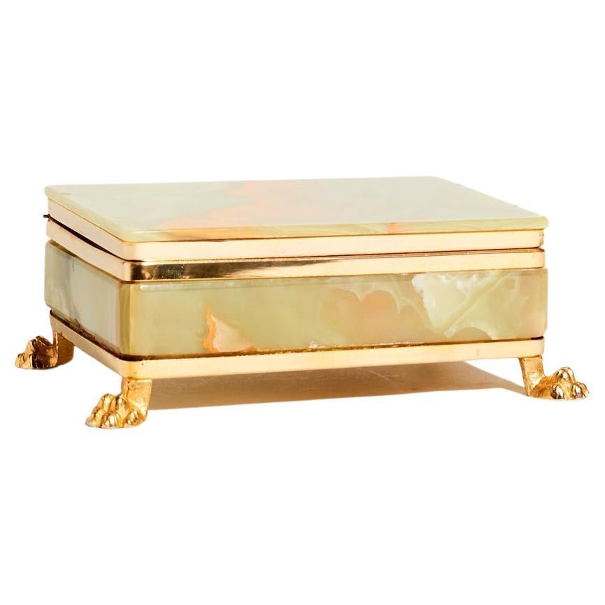 Incredible Large Silver Footed Box, Italy, circa 1935 SUPERBLY ETCHED ...