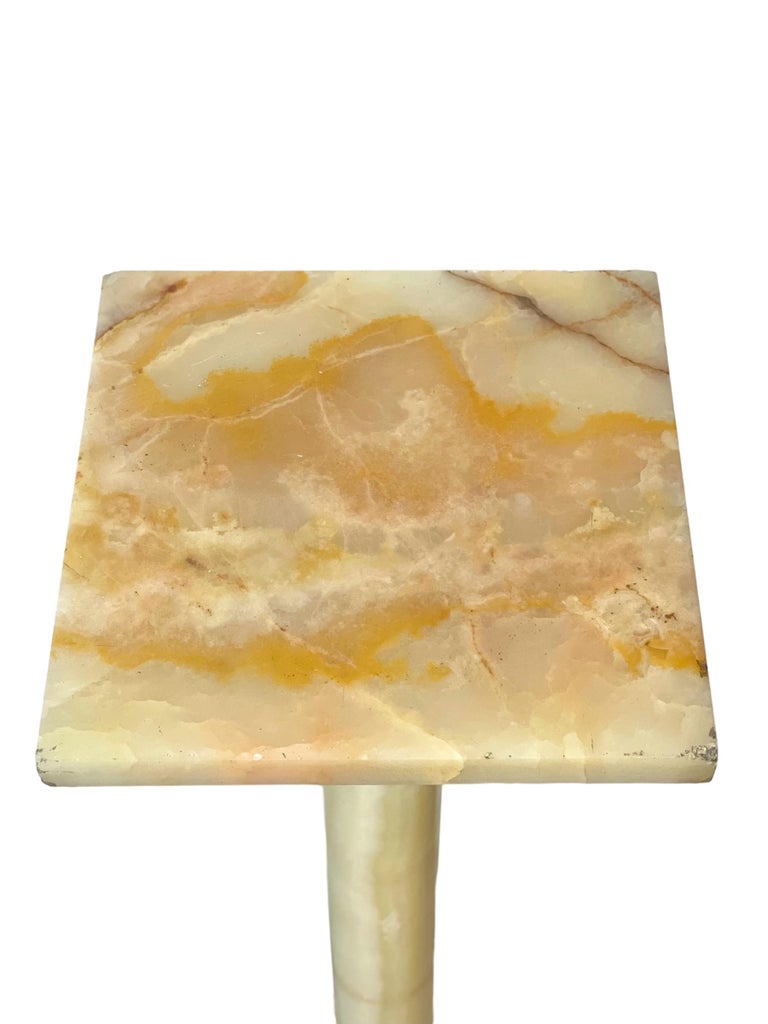 Onyx Marble and Gilt Bronze Pedestal For Sale at 1stDibs