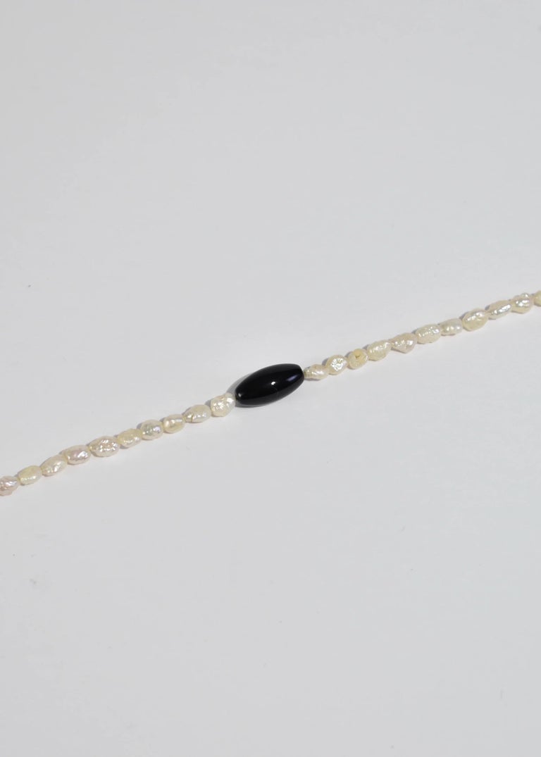 Onyx Pearl Bracelet For Sale at 1stDibs