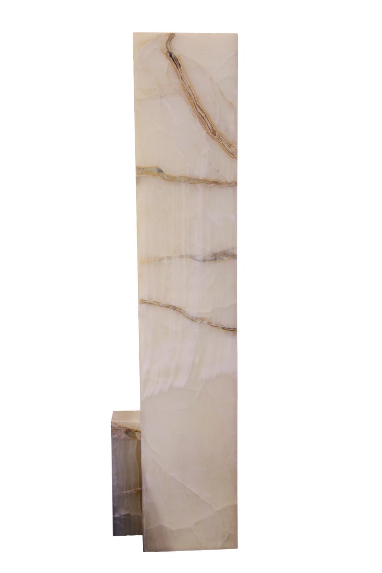 Onyx Polished Totem Floor Lamp For Sale at 1stDibs