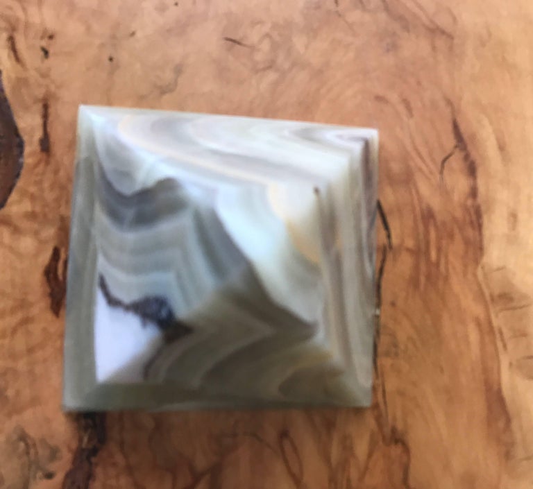 Onyx Pyramid Decorative Tabletop Object at 1stDibs