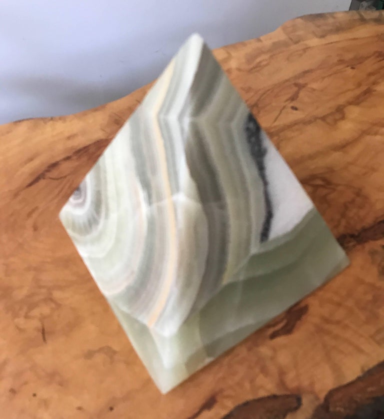Onyx Pyramid Decorative Tabletop Object at 1stDibs
