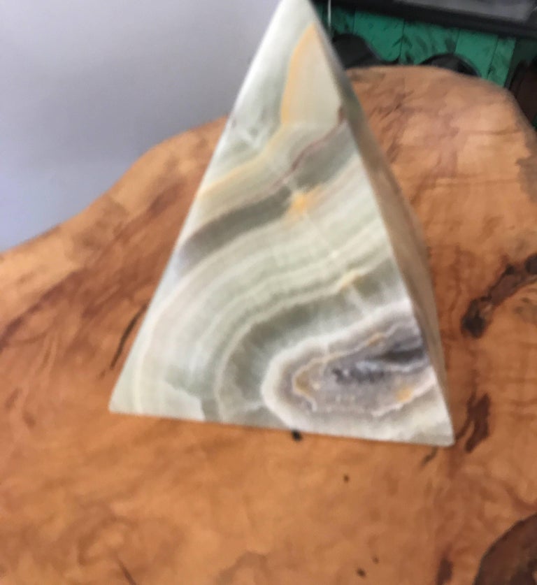 Onyx Pyramid Decorative Tabletop Object at 1stDibs