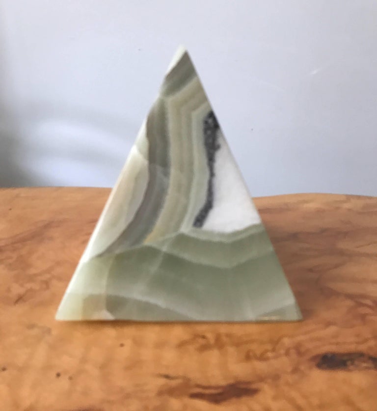 Onyx Pyramid Decorative Tabletop Object at 1stDibs