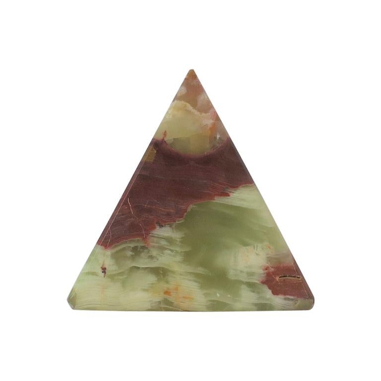Glass Sculptural Pyramid Light For Sale at 1stDibs