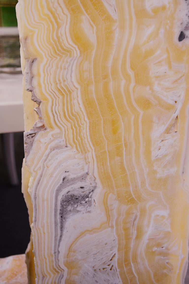 Onyx Raw Totem Floor Lamp For Sale at 1stDibs