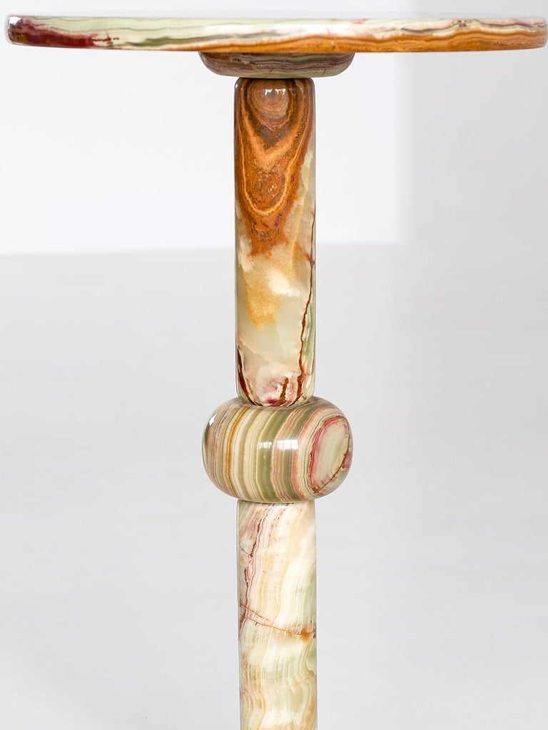 Onyx Side Table with Pedestal Base, Italy, 1960s at 1stDibs