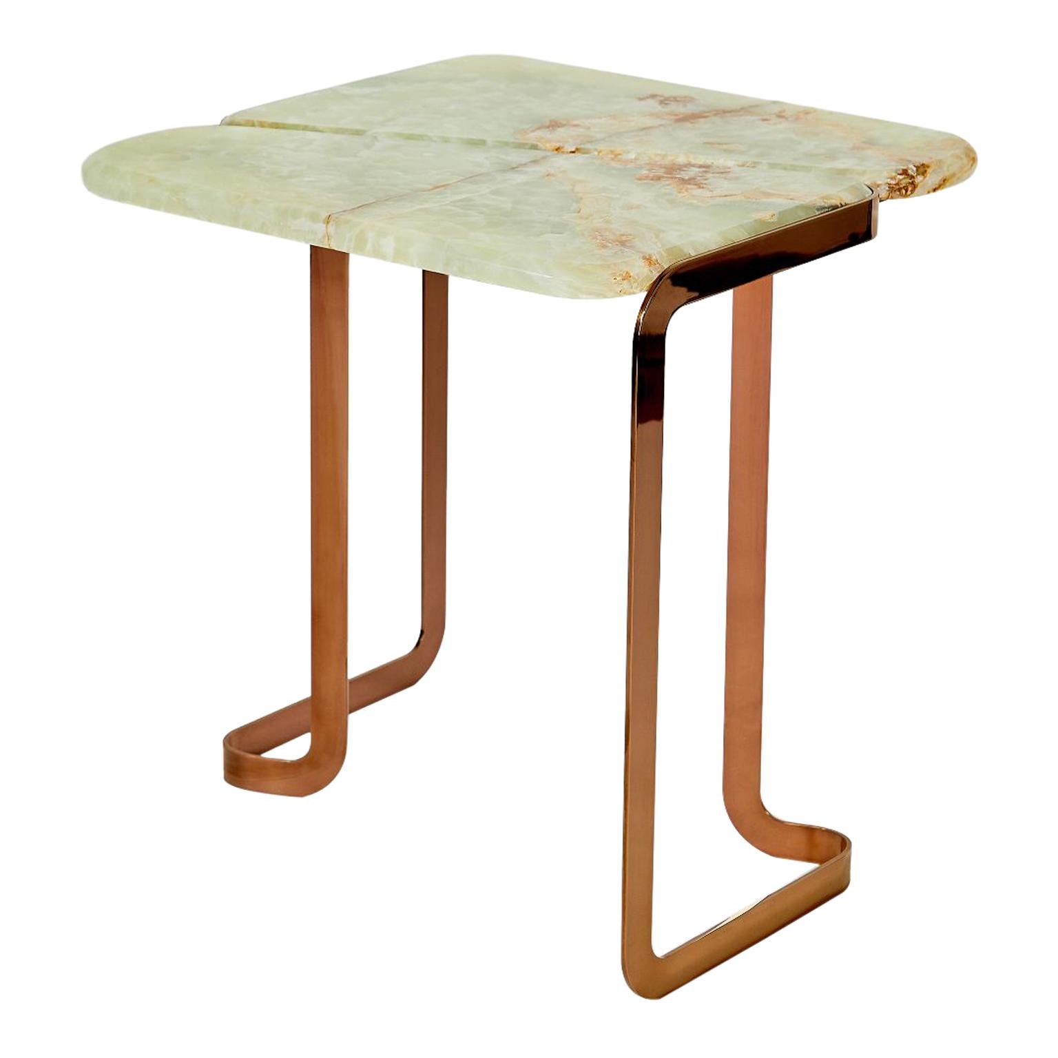 Onyx Tigris Side Table Onyx by Marble Balloon For Sale at 1stDibs