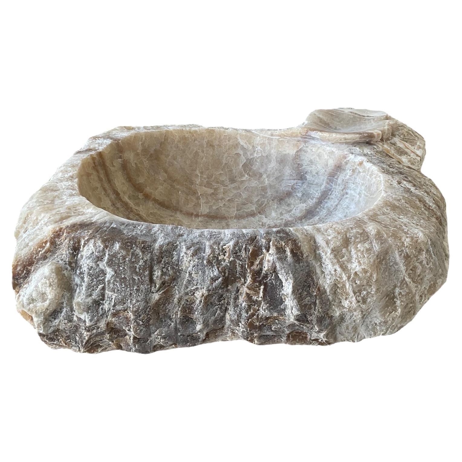 Onyx Vessel Sink - Marble Stone - Handcrafted, Brown Organic Modern for ...
