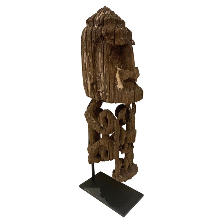 Wood Carved Korwar Ancestral Figure on Stand Early 18th Century ...
