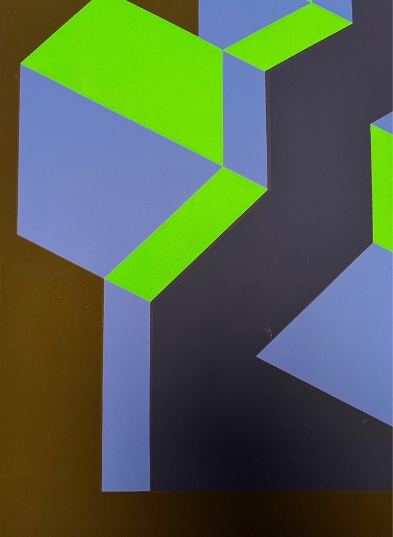 Op Art Lithograph Signed Serghi - 1972 For Sale at 1stDibs