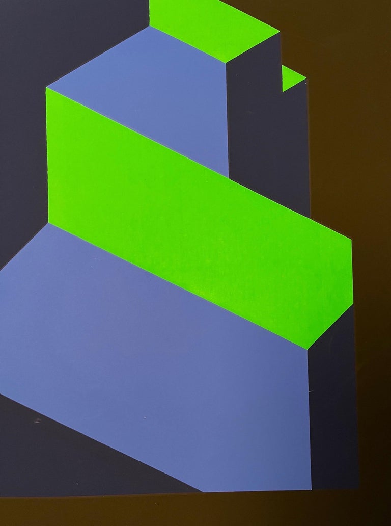 Op Art Lithograph Signed Serghi - 1972 For Sale at 1stDibs