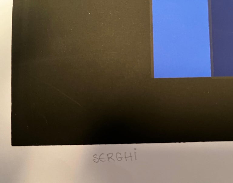 Op Art Lithograph Signed Serghi - 1972 For Sale at 1stDibs