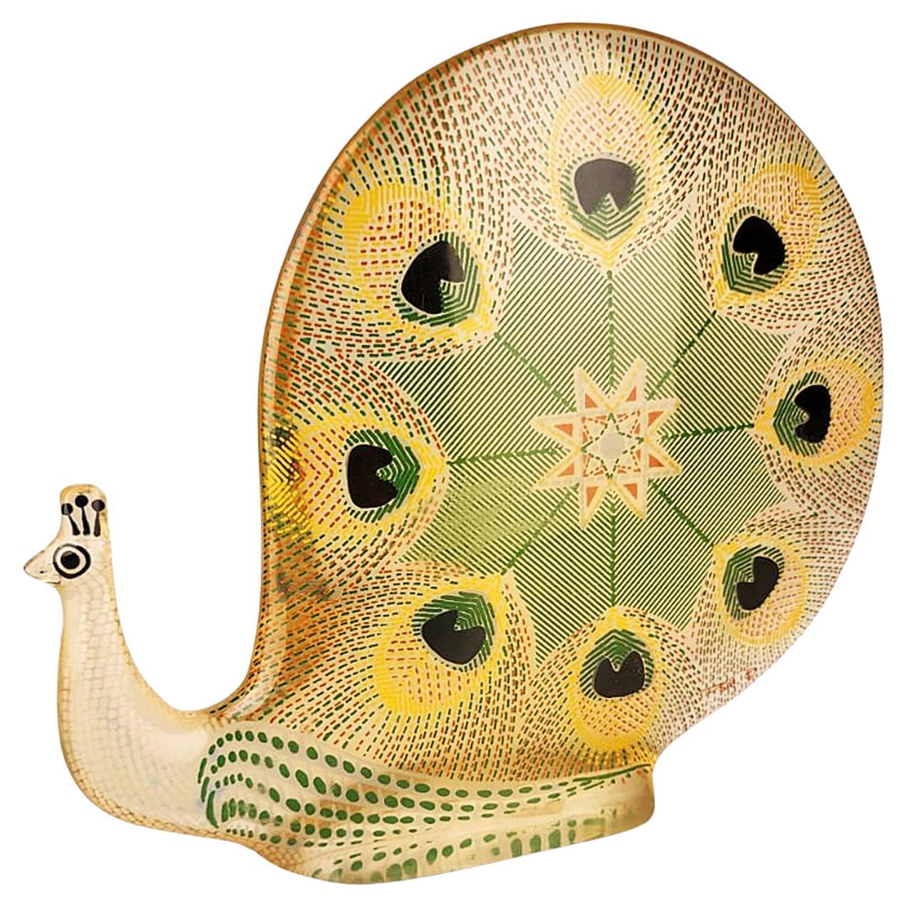 Op Art Translucent Lucite Snail Sculpture by Brazilian Author Abraham ...