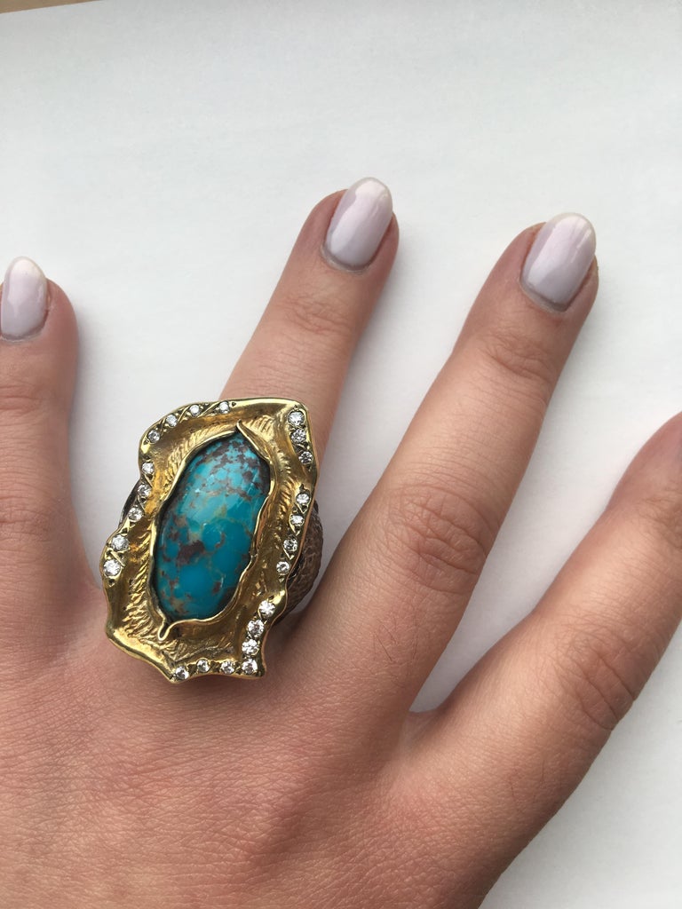 Opal and Multi-Color Gemstone Ring at 1stDibs | multi colored opal
