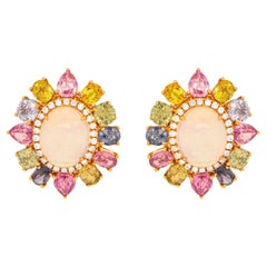 18k Diamond and Multi-Colored Stone Earrings by Marina B. For Sale at 1stDibs | bymarina, colour ...