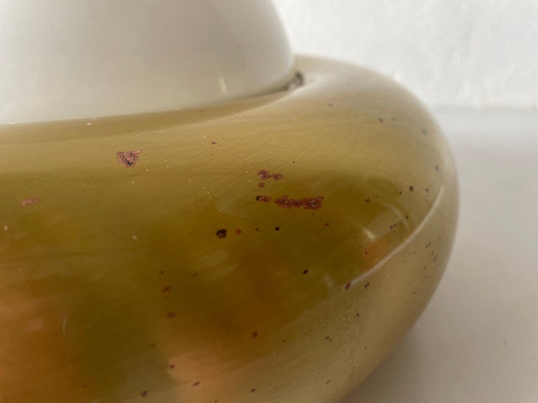 Opal Glass and Brass Ufo "Medium Size" Flush Mount Light by Valenti ...