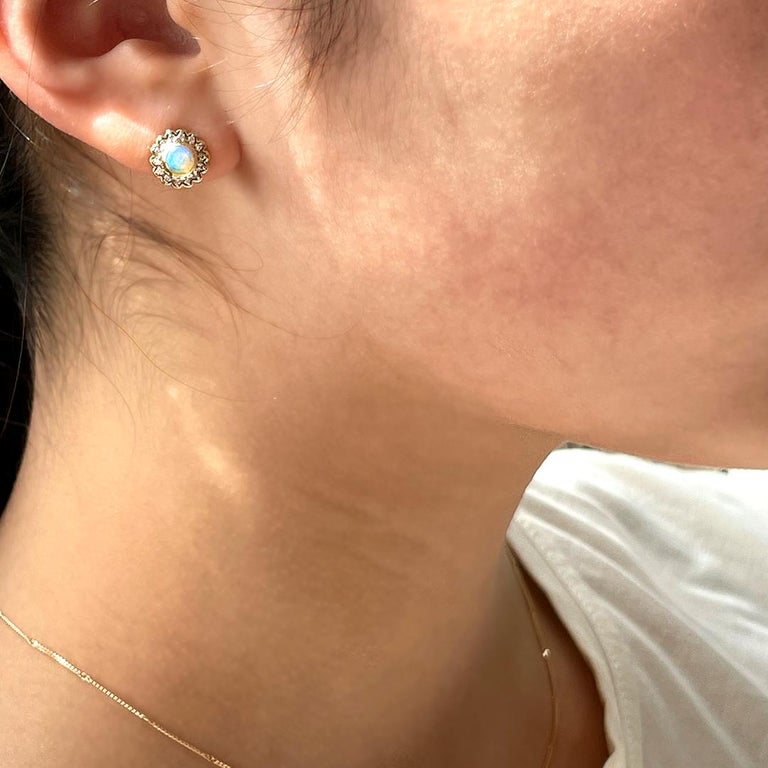 Opal Lace Earrings with Diamonds For Sale at 1stDibs