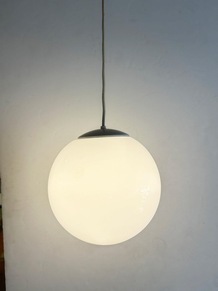 Opal Large Glass Ball Pendant Lamp For Sale at 1stDibs
