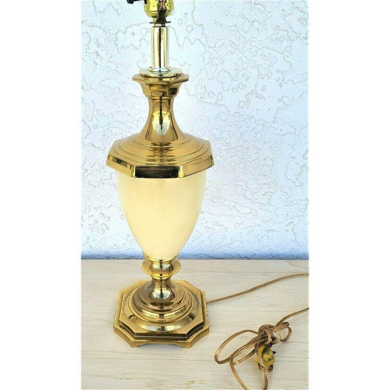 Opaline and Brass High-End Table Lamp For Sale at 1stDibs