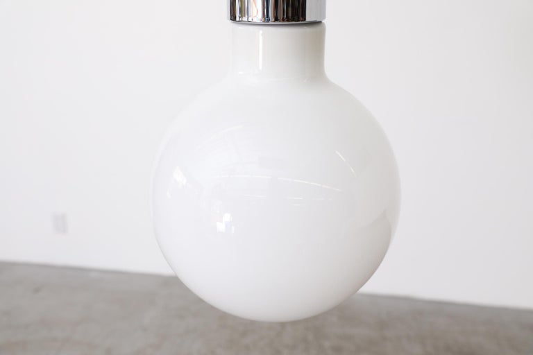 Opaline Glass Globe Pendant Lamp with Open Bottom For Sale at 1stDibs