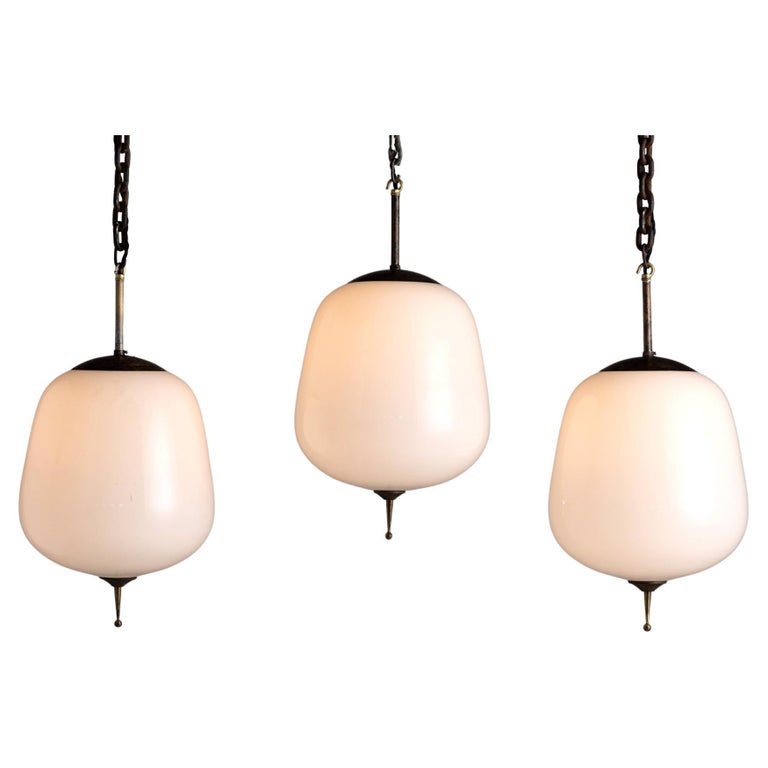 Opaline Pendants with Finial, England, circa 1950 at 1stDibs