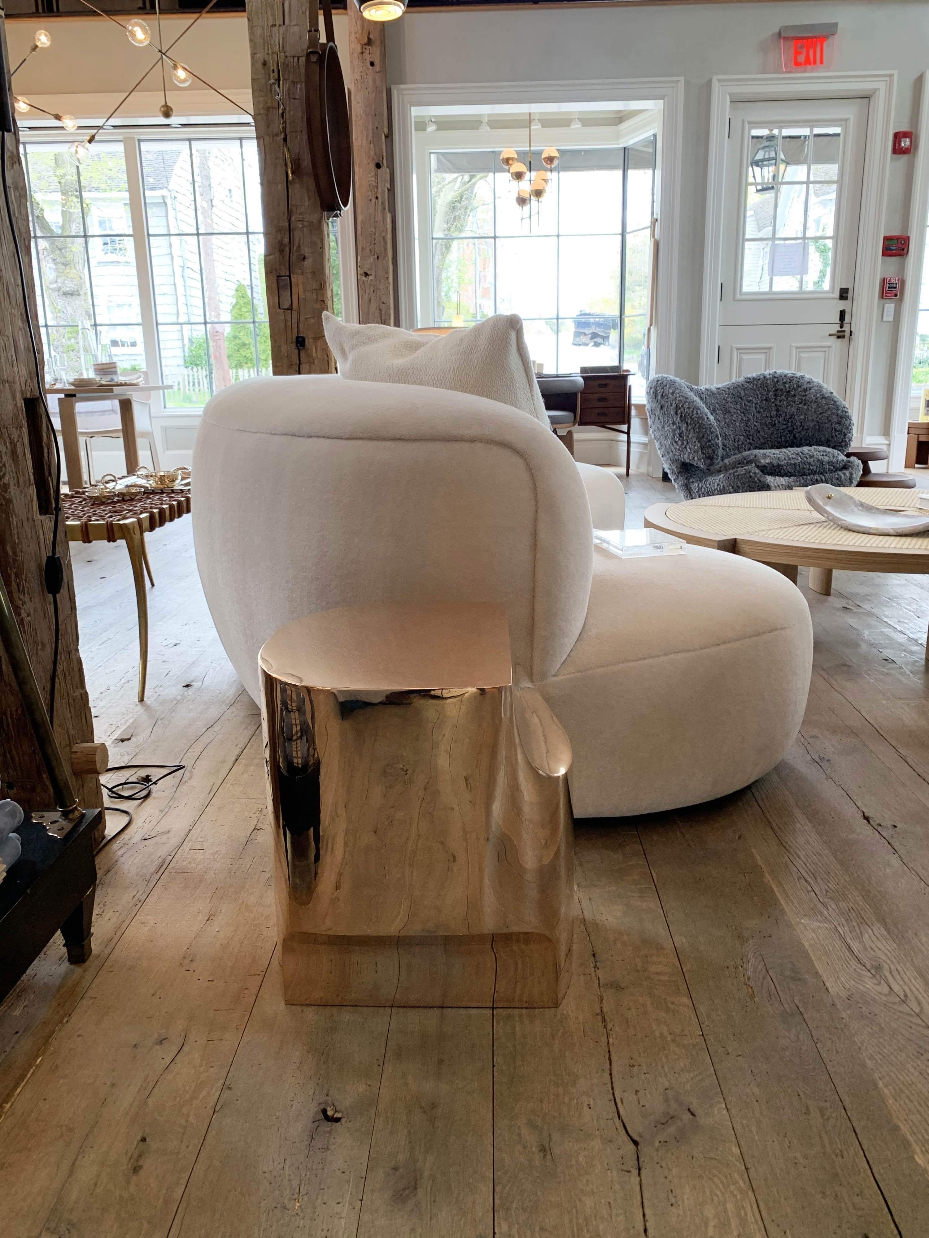 Ope Side Table in Polished Bronze by Collection Particuliere For Sale ...