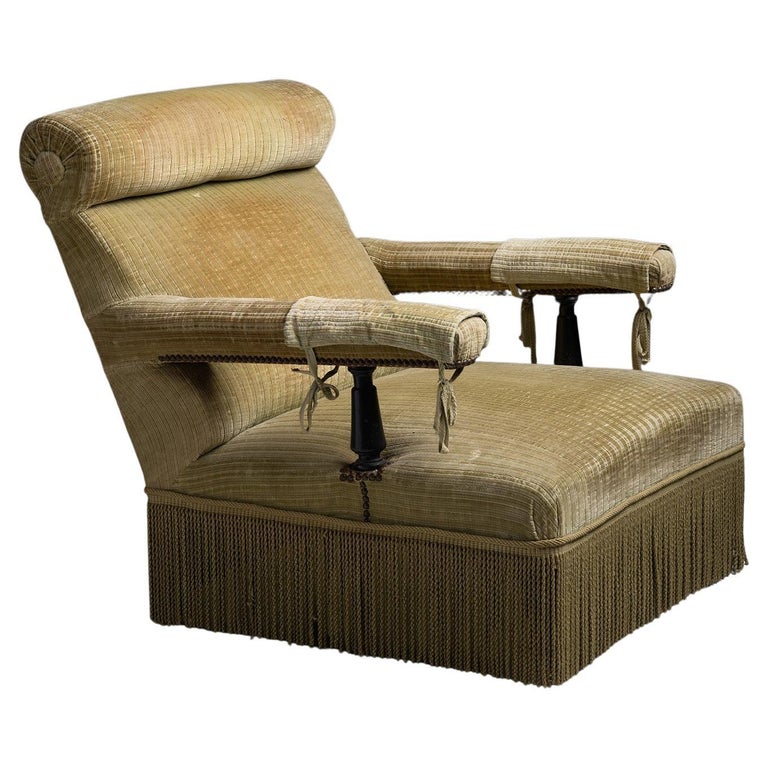 Open Armchair in original Velvet fabric, England circa 1890 For Sale at ...