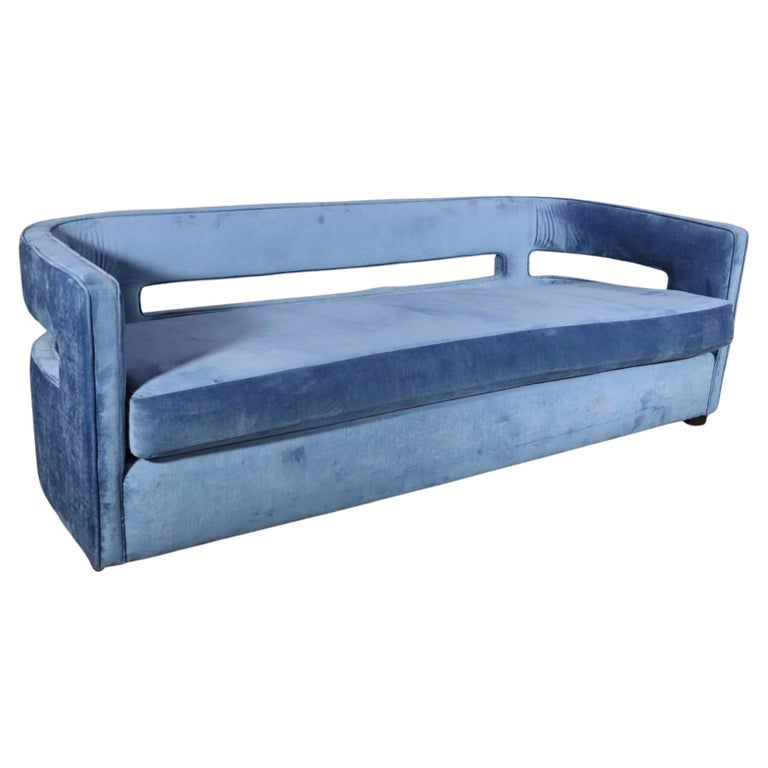 Lou Hodges style Open Back Curved Sofa For Sale at 1stDibs
