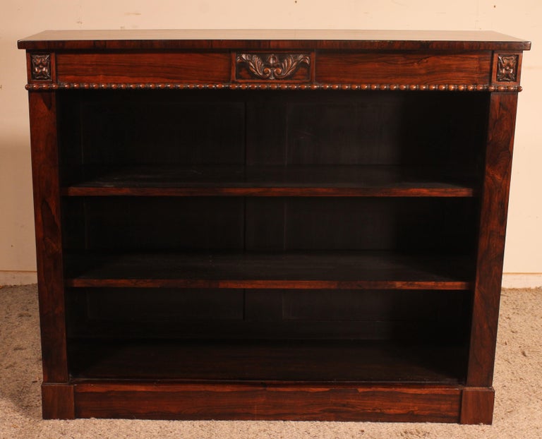 Open Bookcase in Rosewood circa 1800 Regency Period For Sale at 1stDibs
