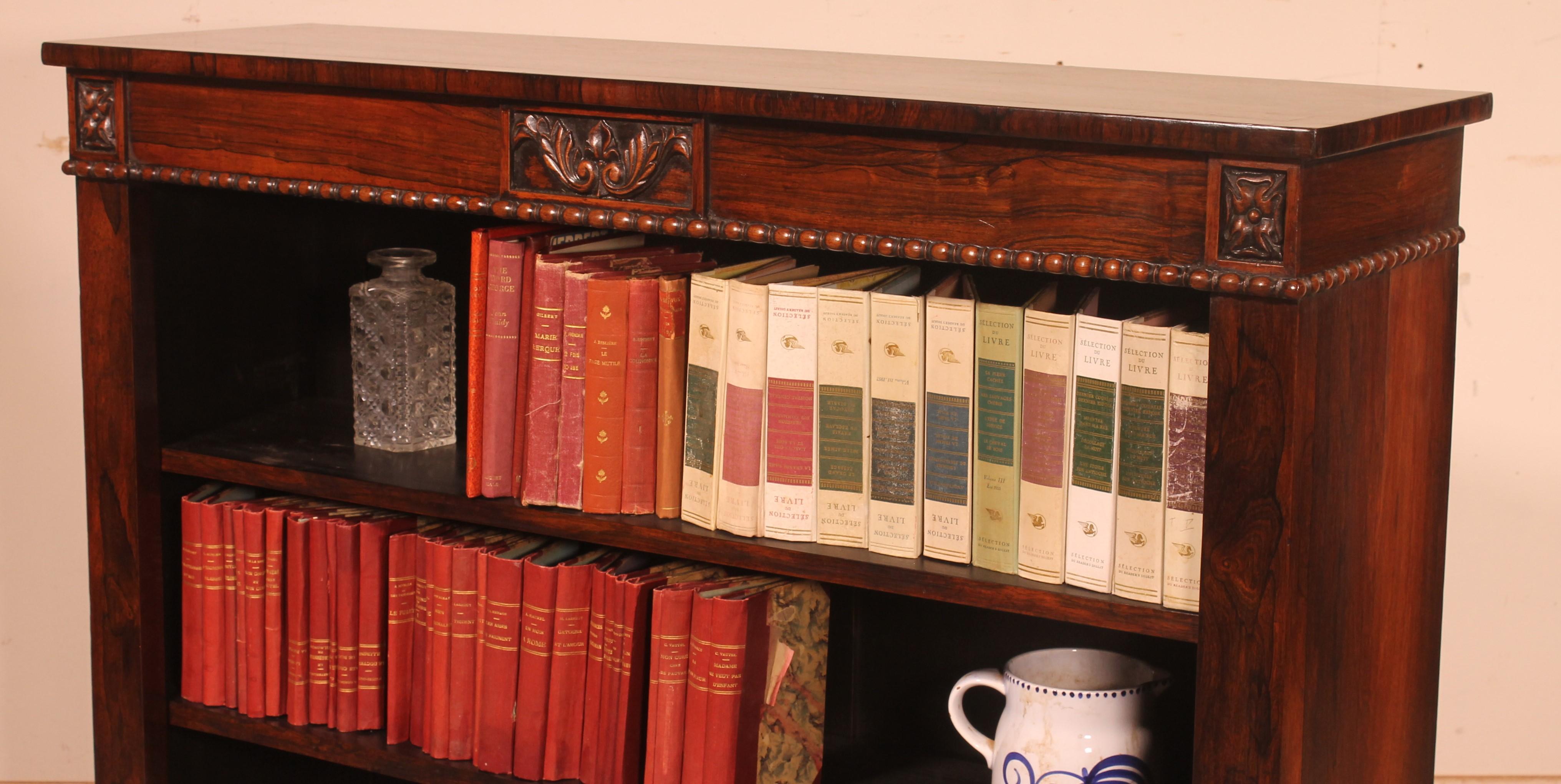 Open Bookcase in Rosewood circa 1800 Regency Period For Sale at 1stDibs